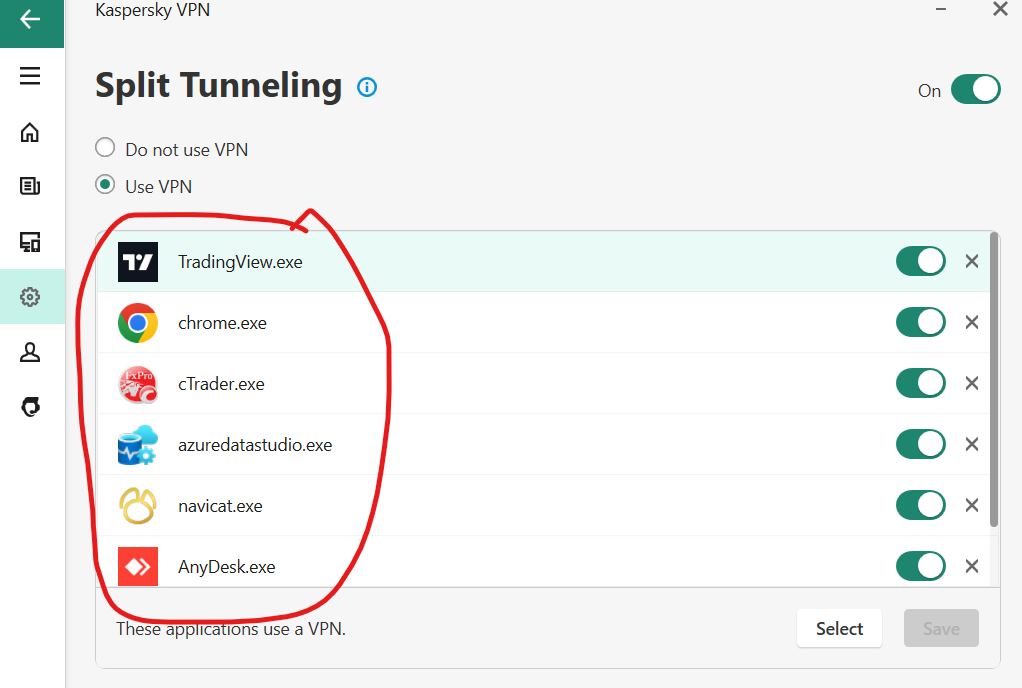Split Tunneling For Kaspersky VPN Not Working Need Some Help Guys 